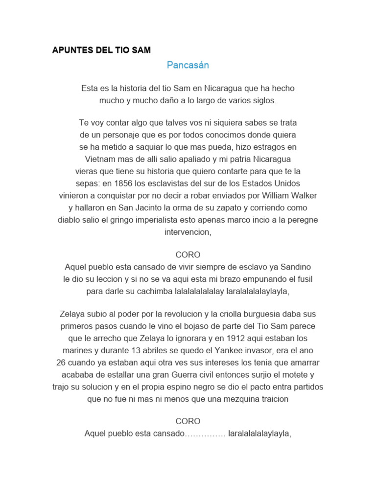 Apuntes Del Tio Sam | PDF