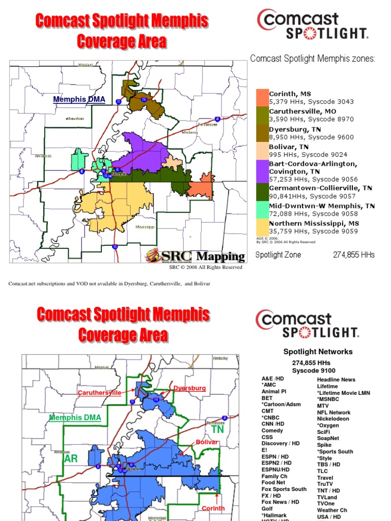 Memphis DMA Cable Household Mapping | PDF | Nielsen Ratings | Espn