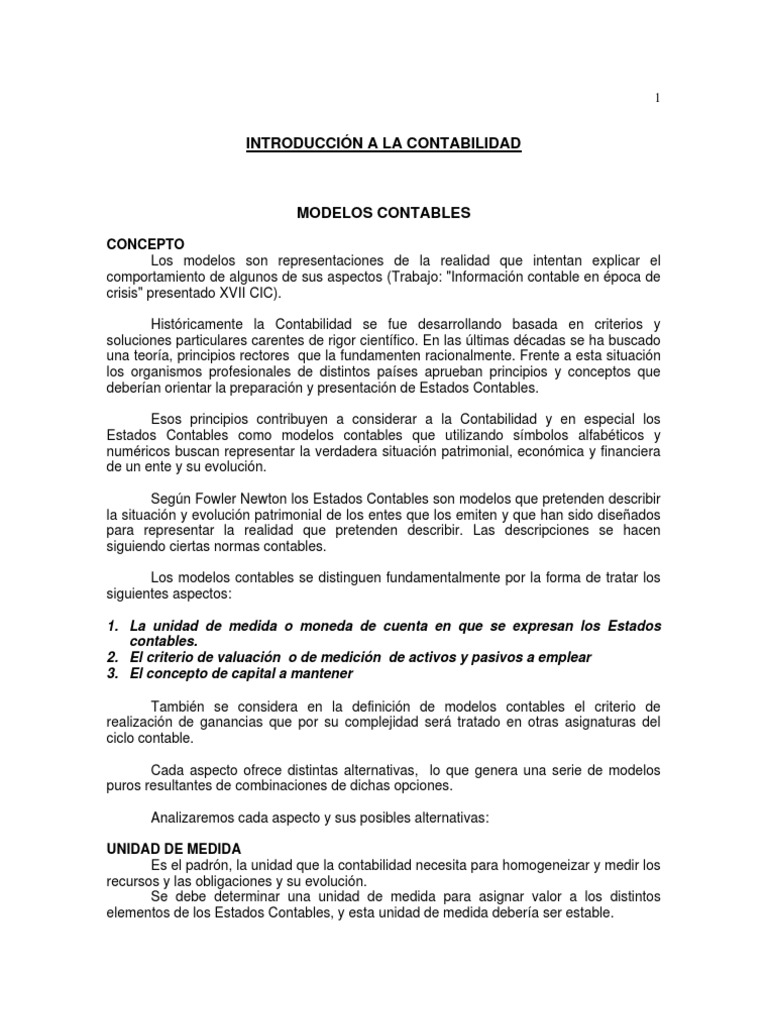 Modelos Contables | PDF