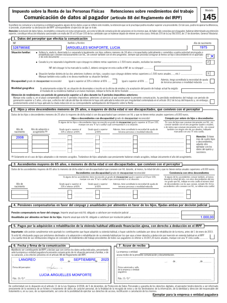 MODELO145 | PDF