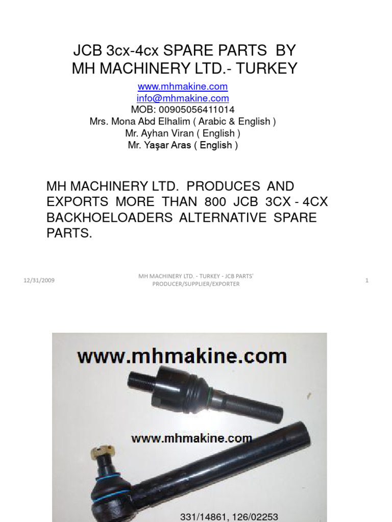 Dokumen - Tips - JCB 3cx 4cx Spare Parts by MH Machinery LTD Turkey 3cx ...