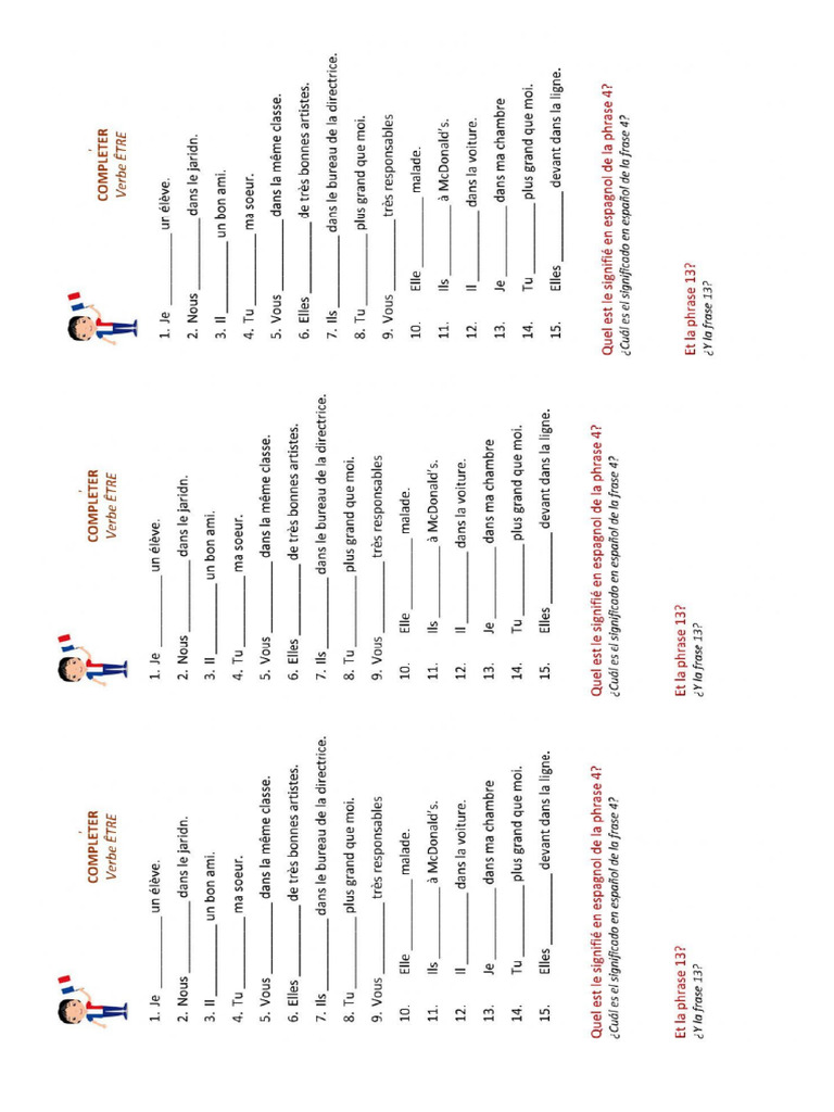 Exercise Verbe Être | PDF
