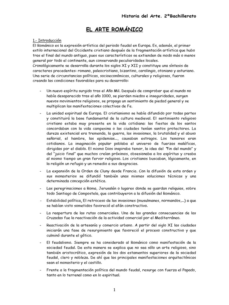 Arte Románico | PDF | Iglesia (edificio)