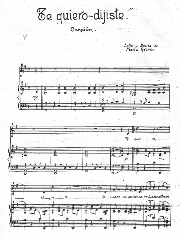 11 Grever-Te Quiero Dijiste | PDF