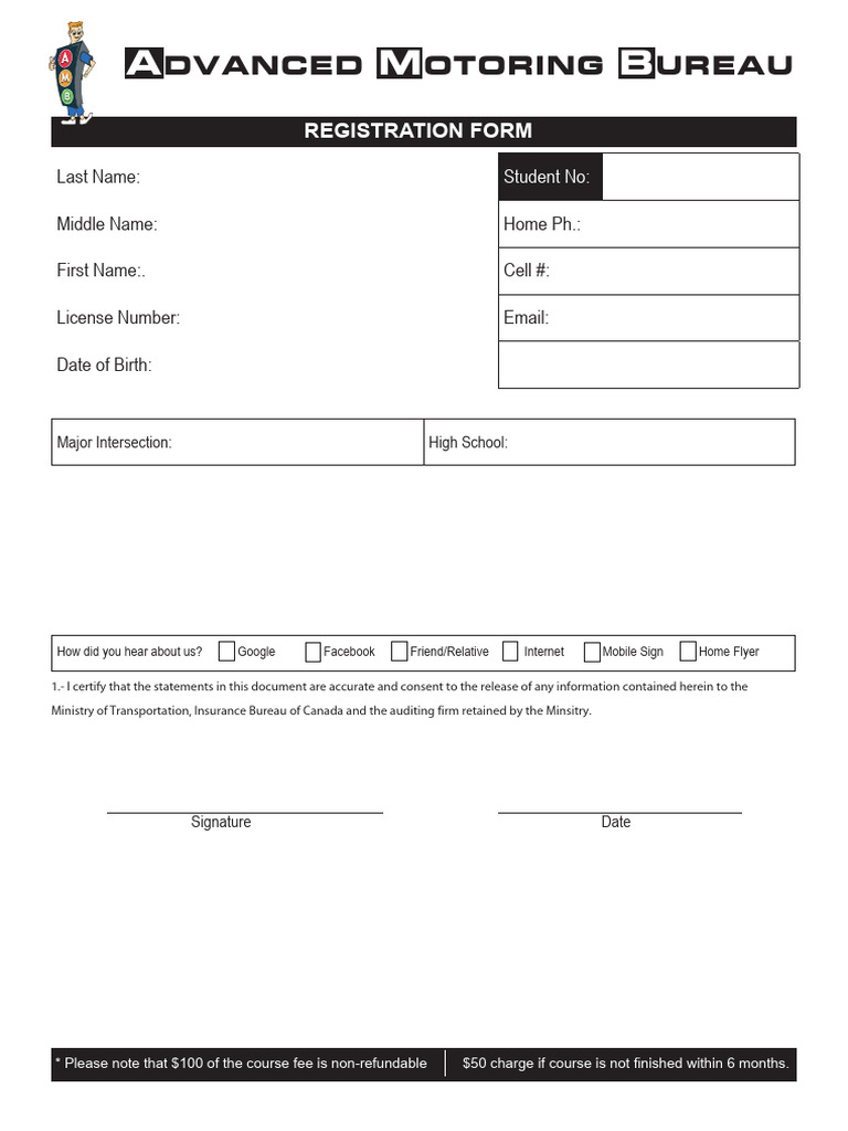AMB Form Fillable | PDF | Career & Growth