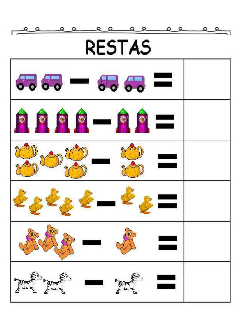 Actividades La Resta | PDF