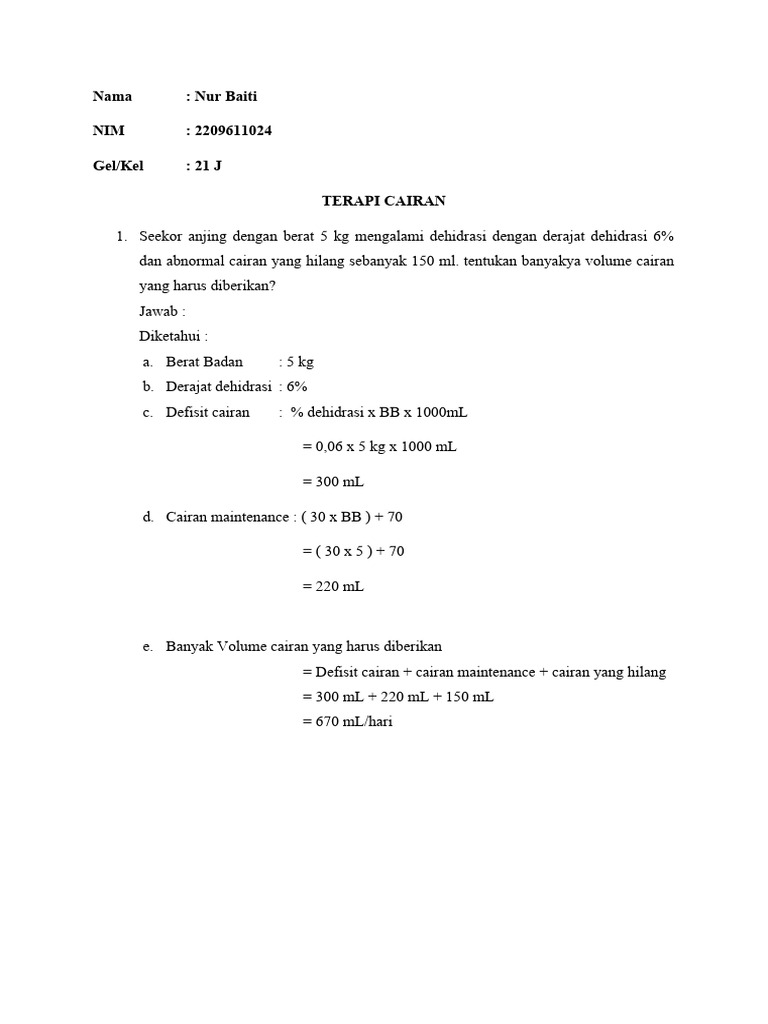 Terapi Cairan - Nur Baiti | PDF