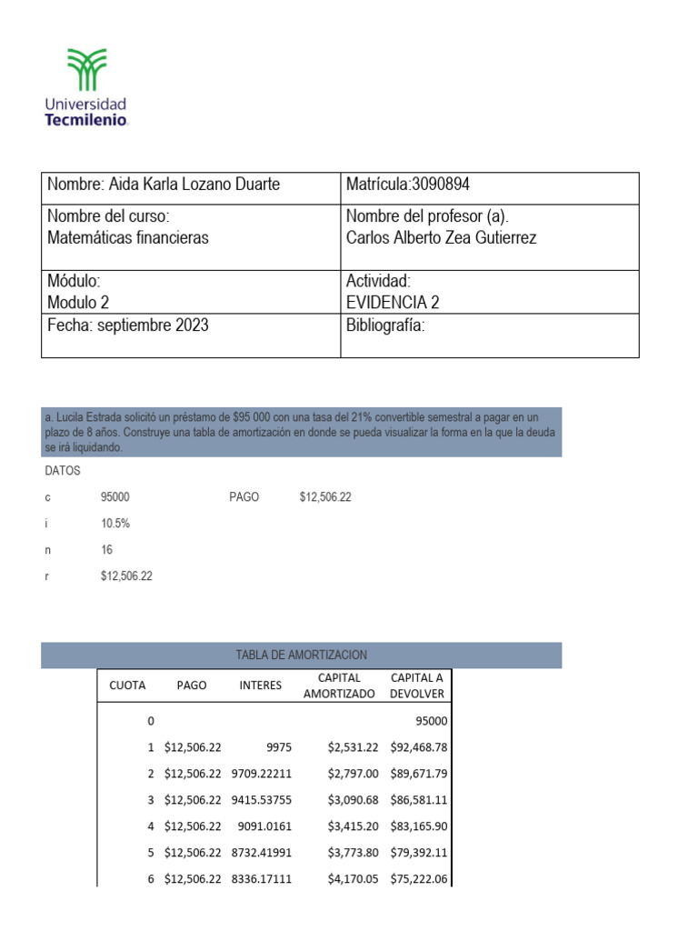 Ev 2 Mate - Financieras | PDF | Interés | Servicios financieros