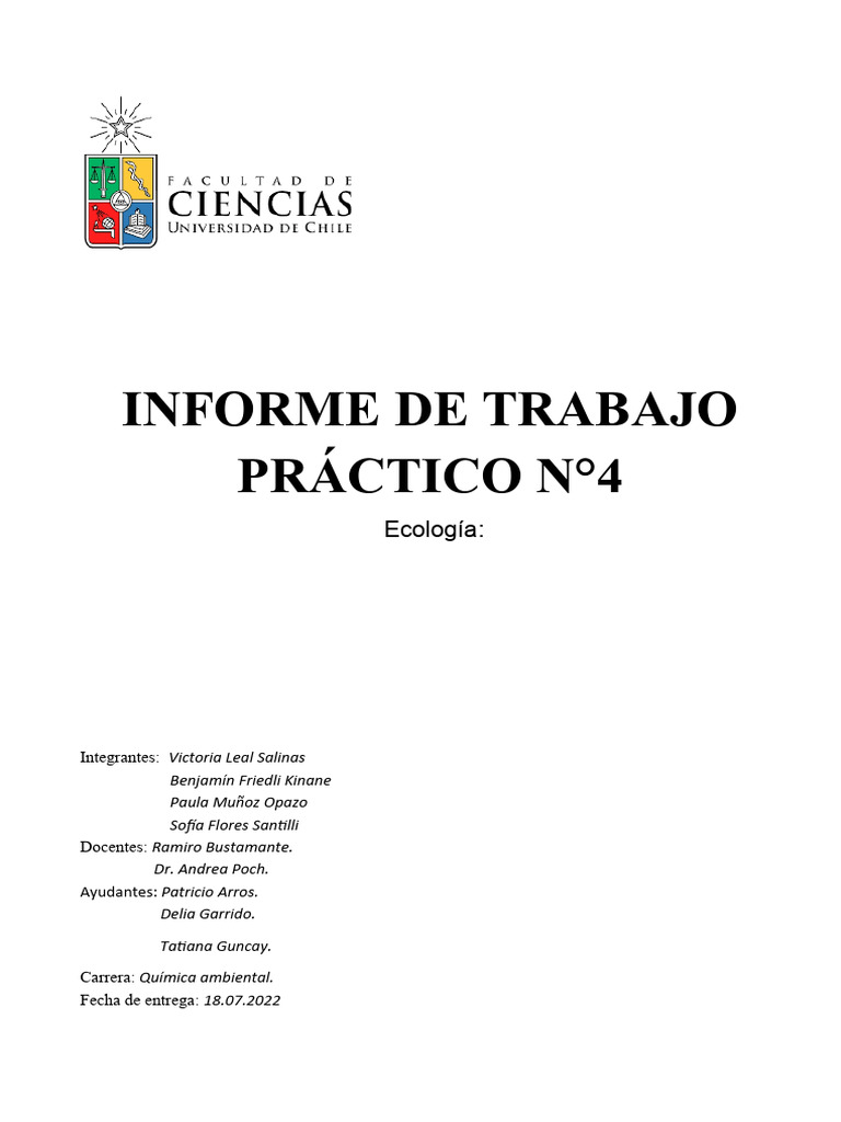 Informe de Trabajo Practico 4 | PDF | Ciencia y matemáticas