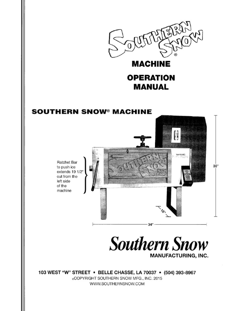 Machine Operation Manual | PDF