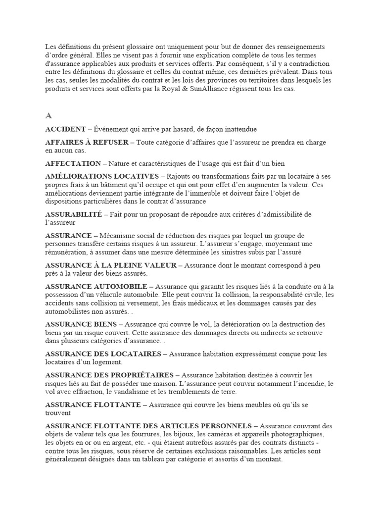 Définition Des Termes Usuels Et Leurs Caractéristiques | PDF