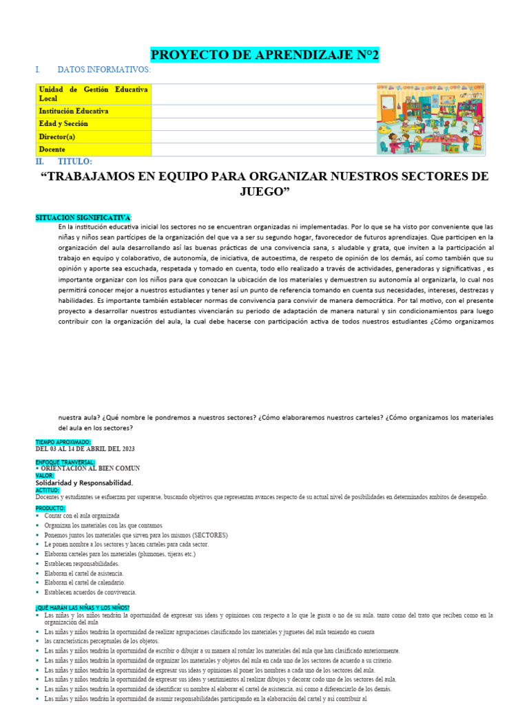 (U) Proyecto de Aprendizaje #2 Abril 2023 | PDF