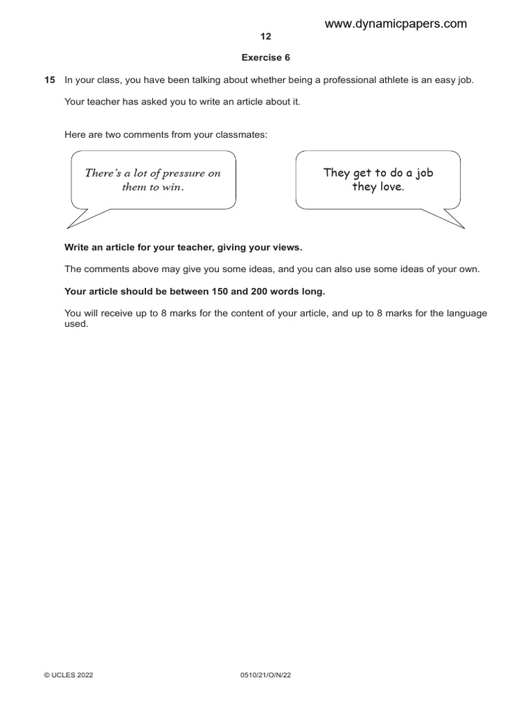 Igcse English As Second Language 0510 21 Oct 2022 Pdf