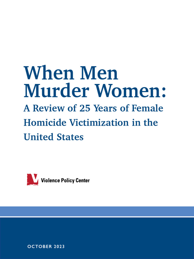 When Men Murder Women Report | PDF | Homicide | Restraining Order