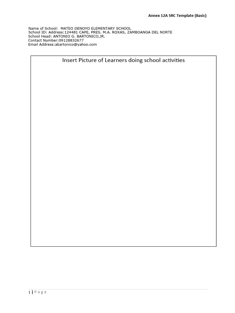 Annex 12A SRC Template (Basic) | PDF