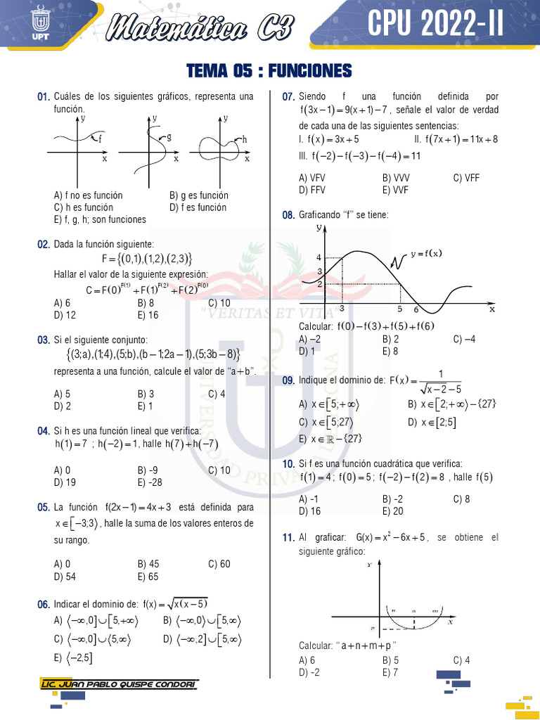 P05 - Funciones - Cpu-2022 - Ii | PDF