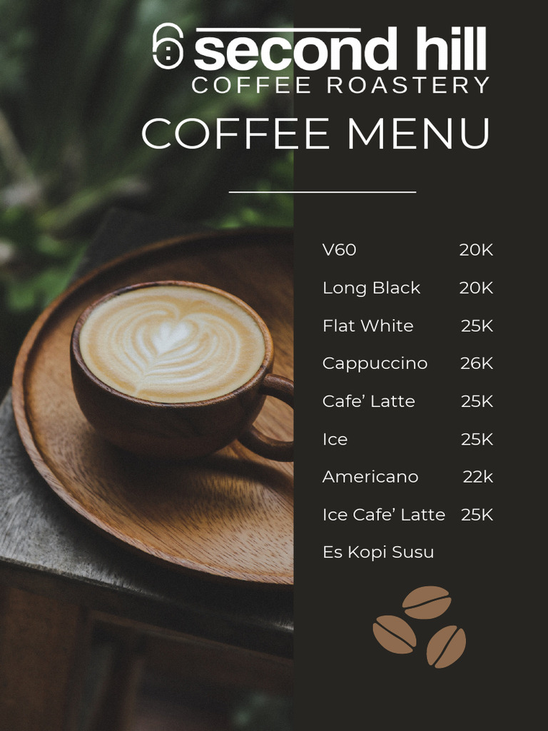 Black Coffee Menu A4 | PDF