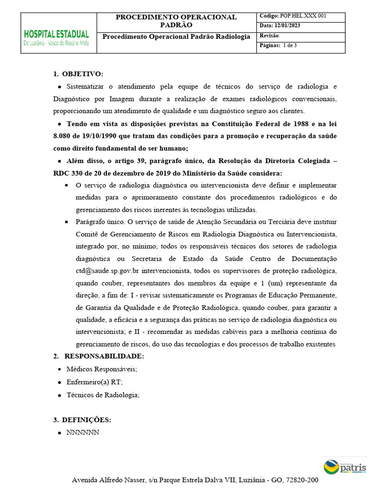 A Modelo de POP Radiologia | PDF