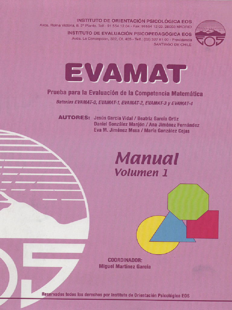 Manual Evamat Vol 1 | PDF Manual Evamat Vol 1 | PDF