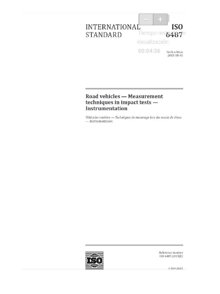 ISO 6487. técnicas de medida en ensayos de impacto- instrumentación | PDF