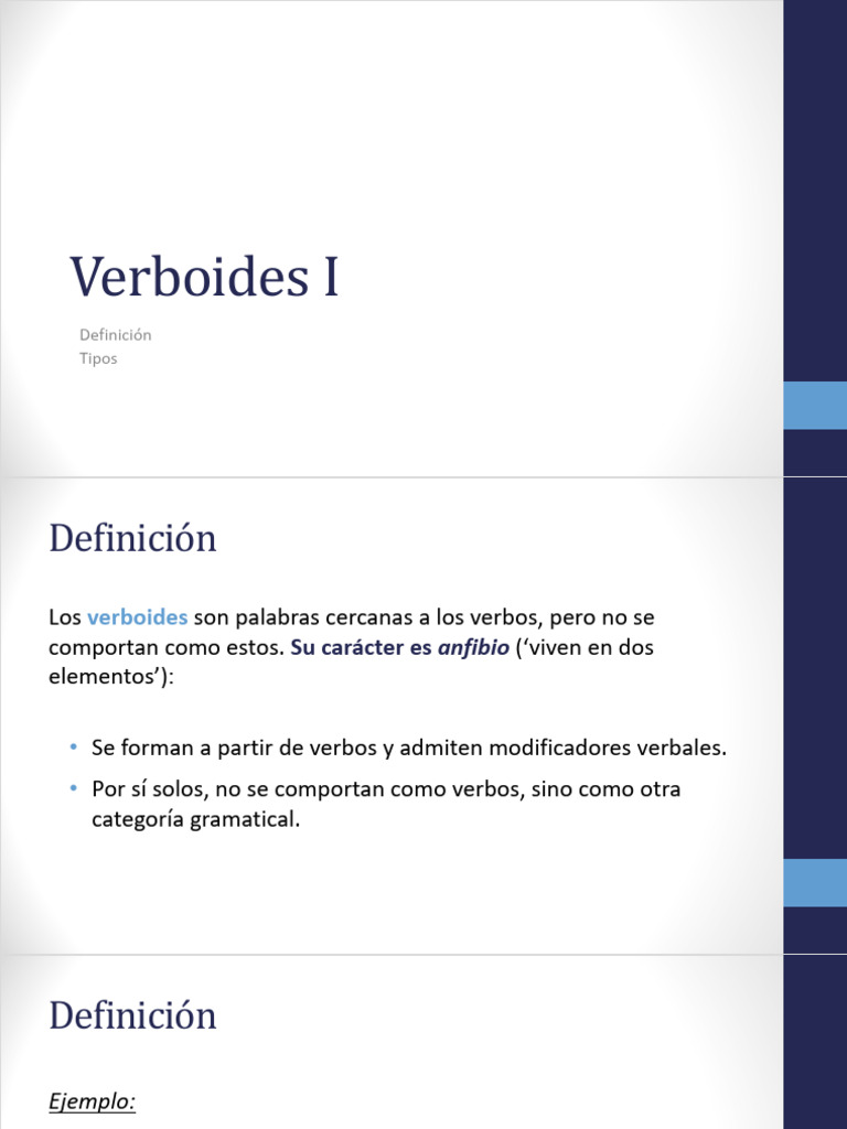 Verboides I (Definición y Tipos) | PDF