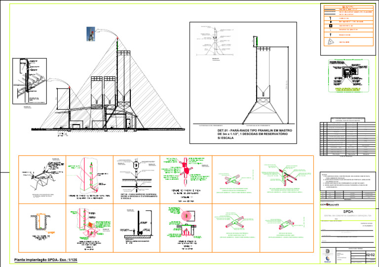 PJT 00029 - Spda - Central de Concreto - Centralmix - DD Engenharia - Folha 2-2 | PDF | Metais ...