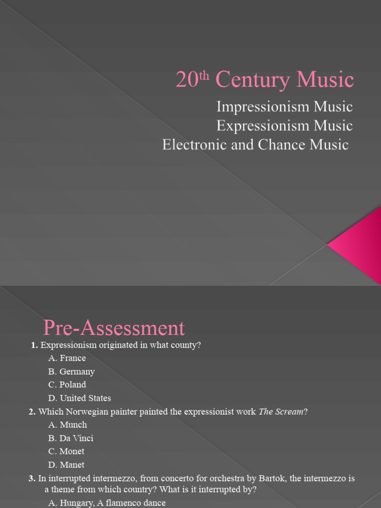 439143687 20th Century Music PPT MUSIC 10 Pptx | PDF | Classical Music ...