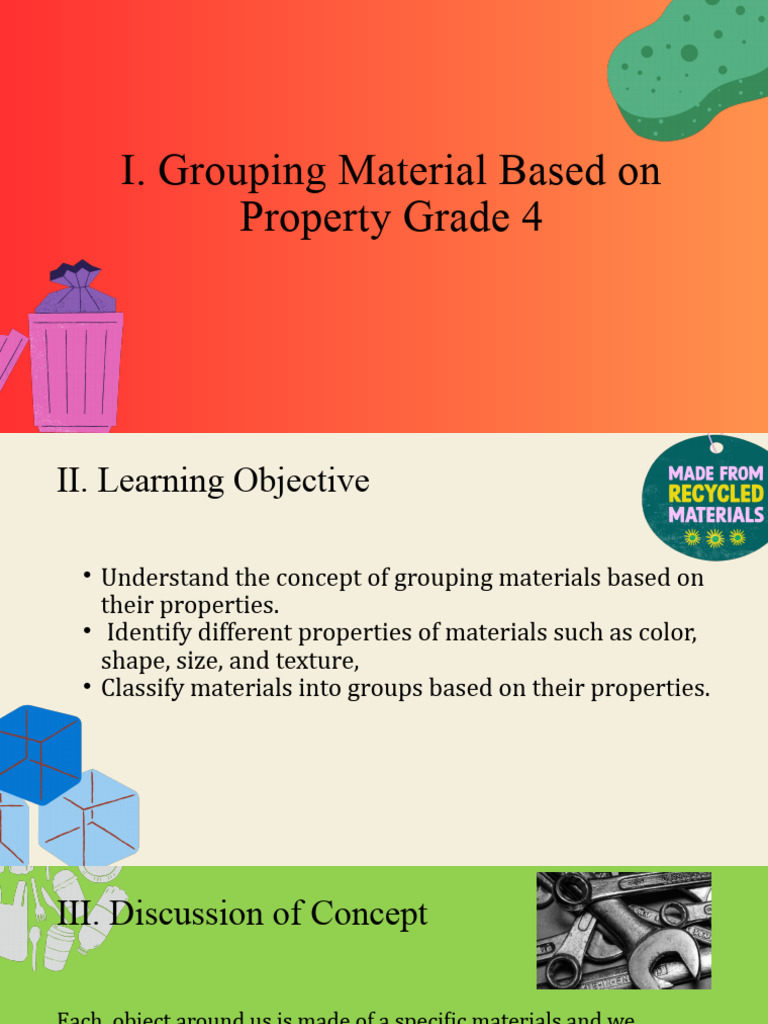 D Texture Classify Materials Into Groups Based On Final | PDF | Decomposition | Materials