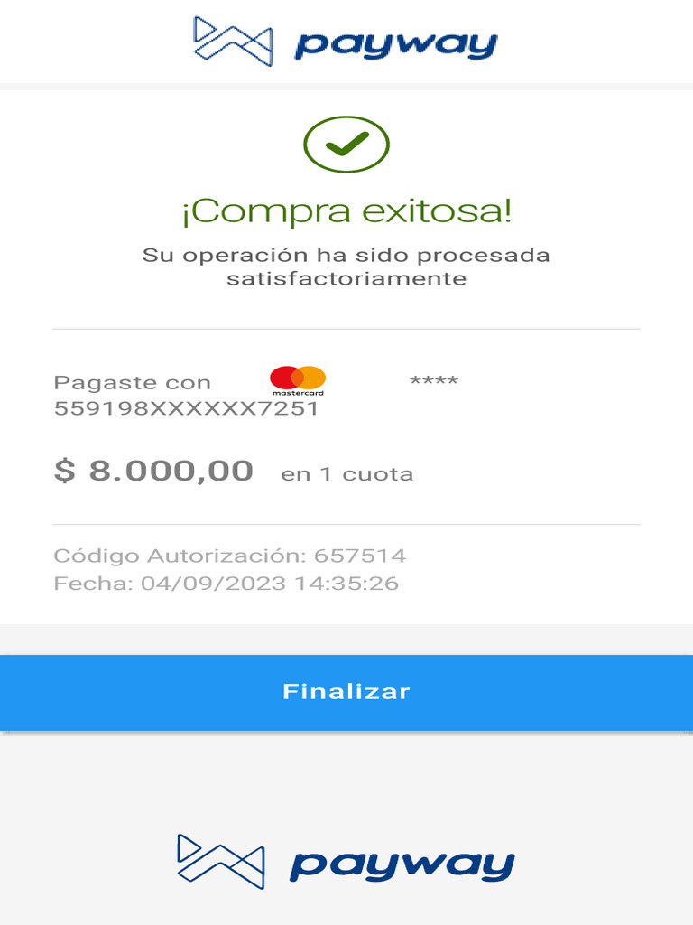 Formulario de Pago Payway | PDF