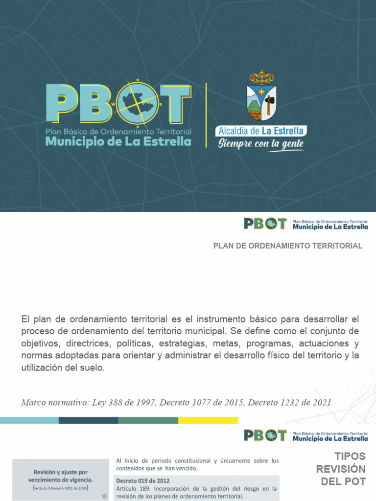 Presentacion PBOT LaEstrella 30012023 | PDF