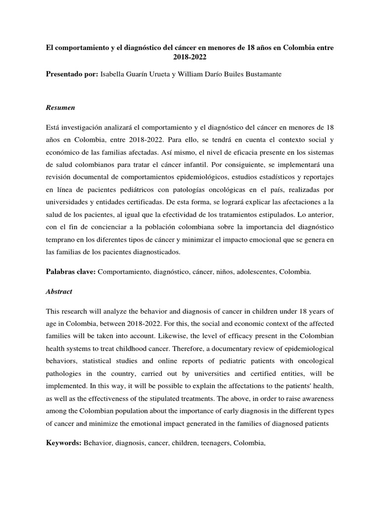 Articulo de Divulgacion Cientifica 2 | PDF | Cáncer | Leucemia Articulo de Divulgacion Cientifica 2 | PDF | Cáncer | Leucemia