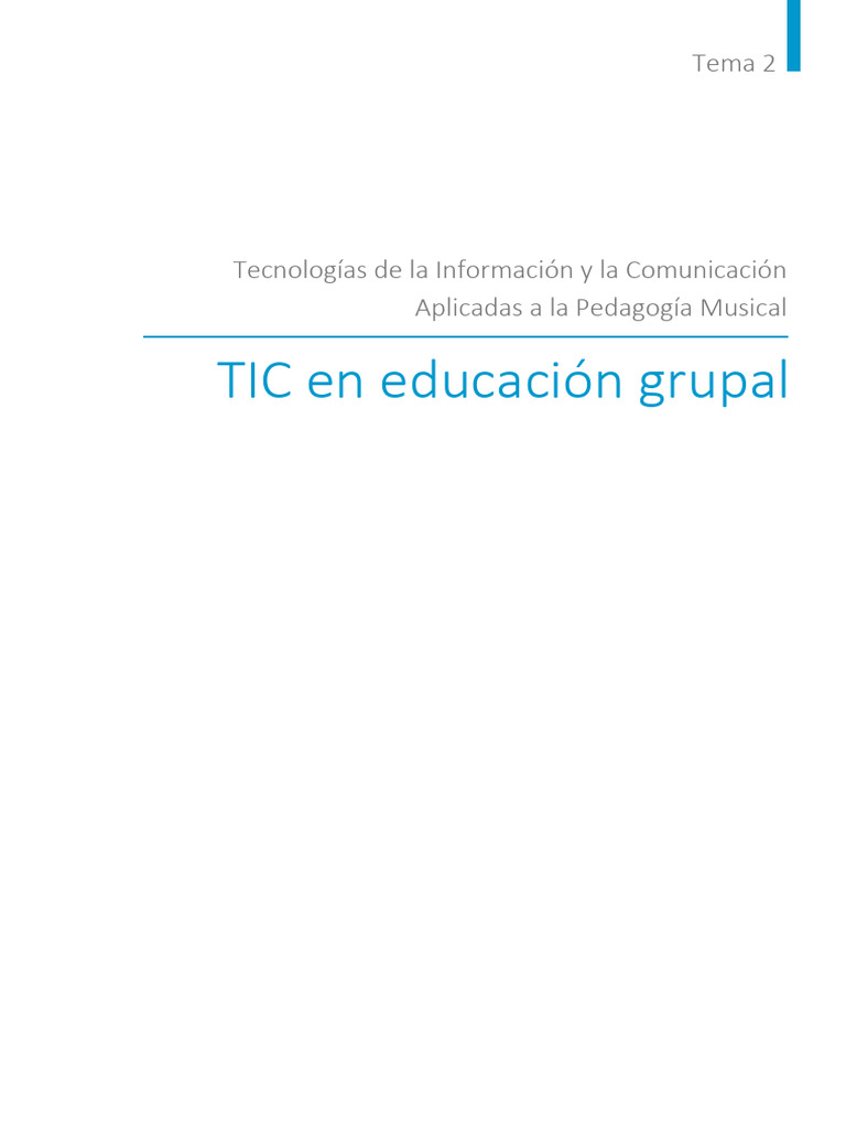Tema 2, TIC en Educación Grupal | PDF