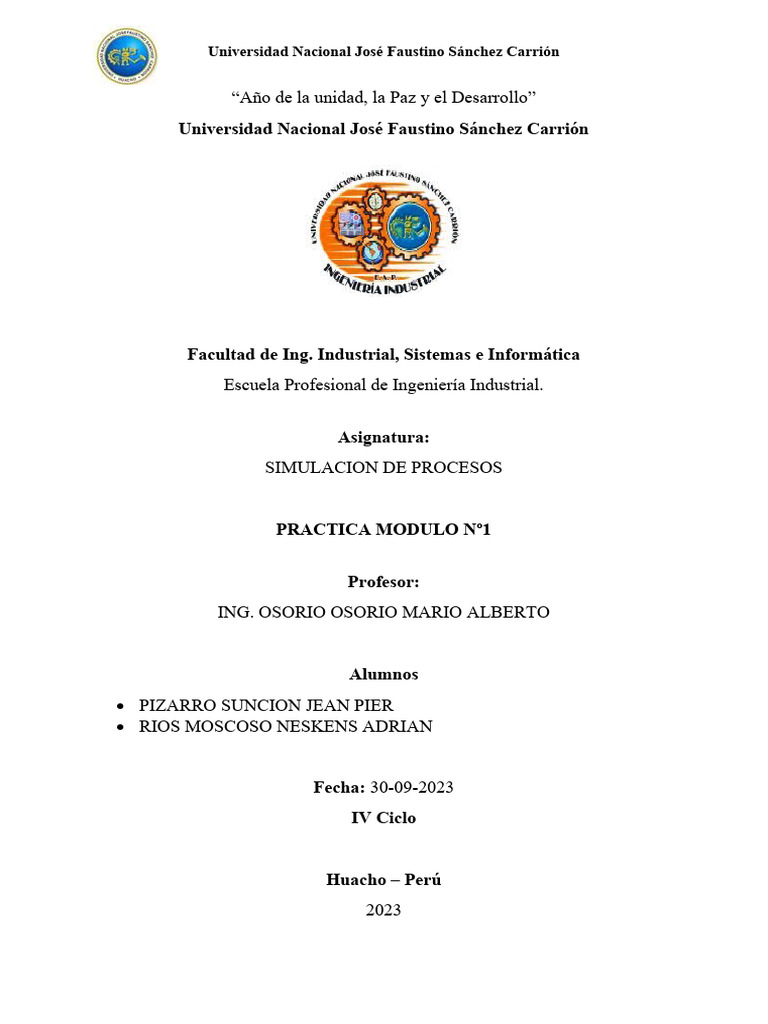 Simulacion de Procesos Practica | PDF