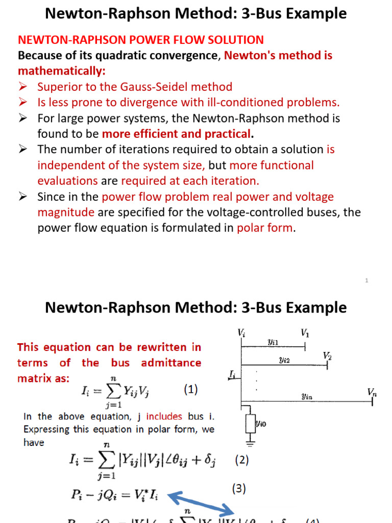 5 Load Flow Analysis - Newton Raphson 3bus Example - May 2022 | PDF
