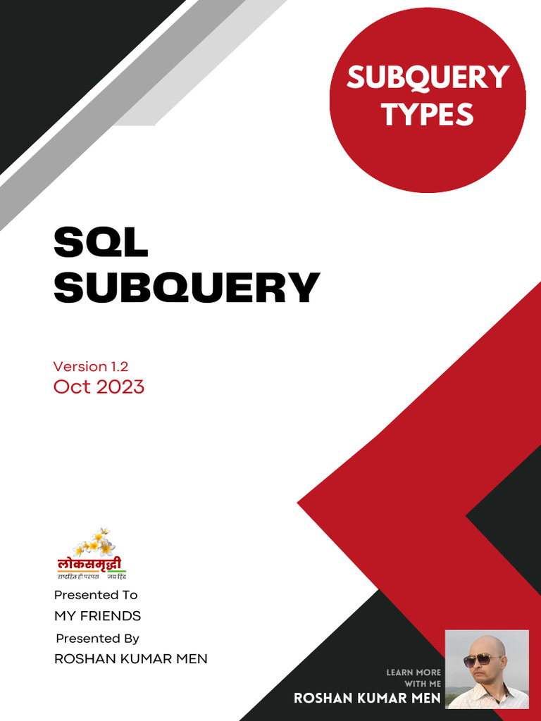 SQL Subquery | PDF | Teaching Methods & Materials | Computers