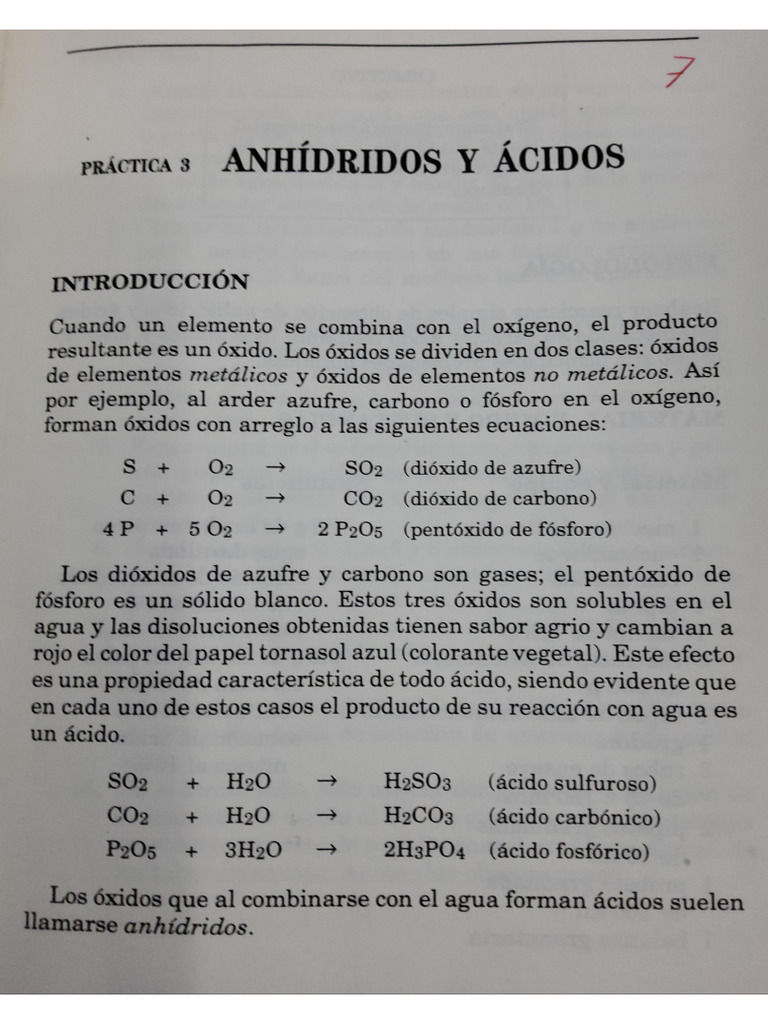 Anhídrido y Ácidos | PDF
