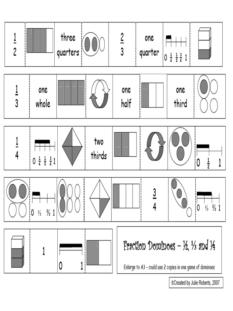 Fraction Dominoes | PDF