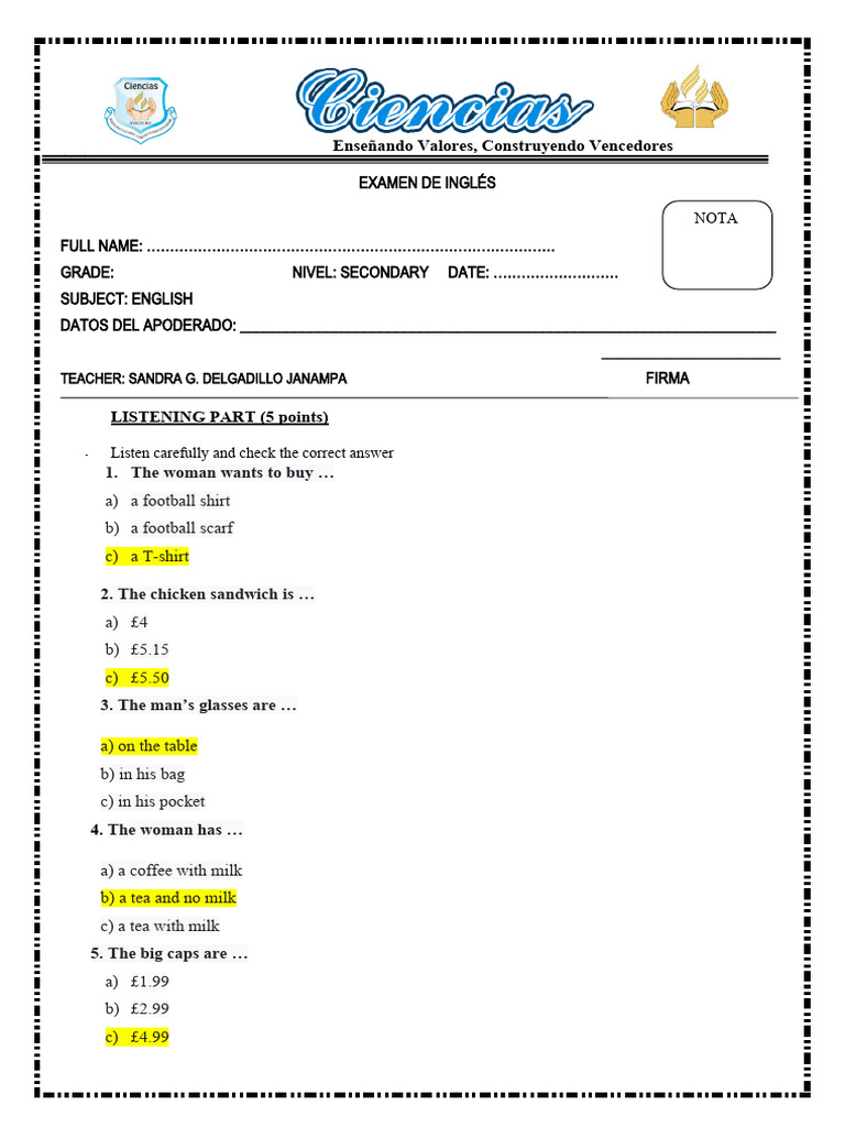 1° B Secunda - 3RD Bimester | PDF