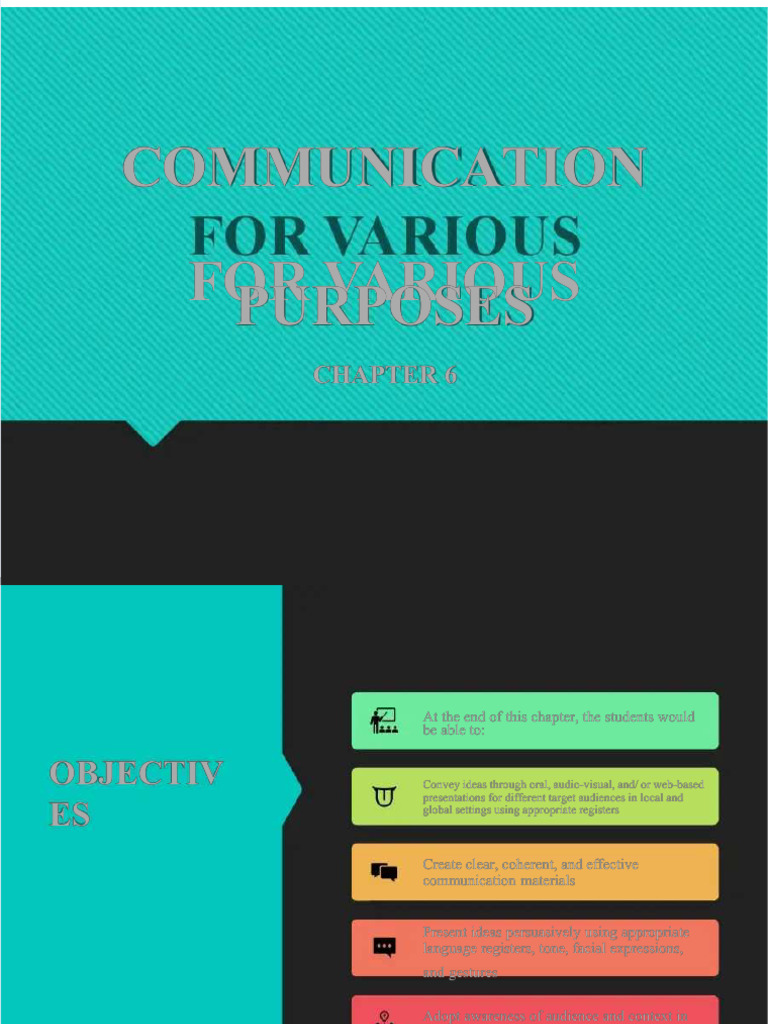 Chapter 6 Purposive Communication | PDF | Narration | Persuasion