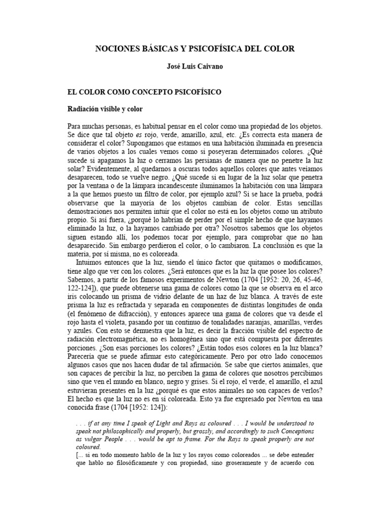CAIVANO - COLOR Nociones Basicas | PDF