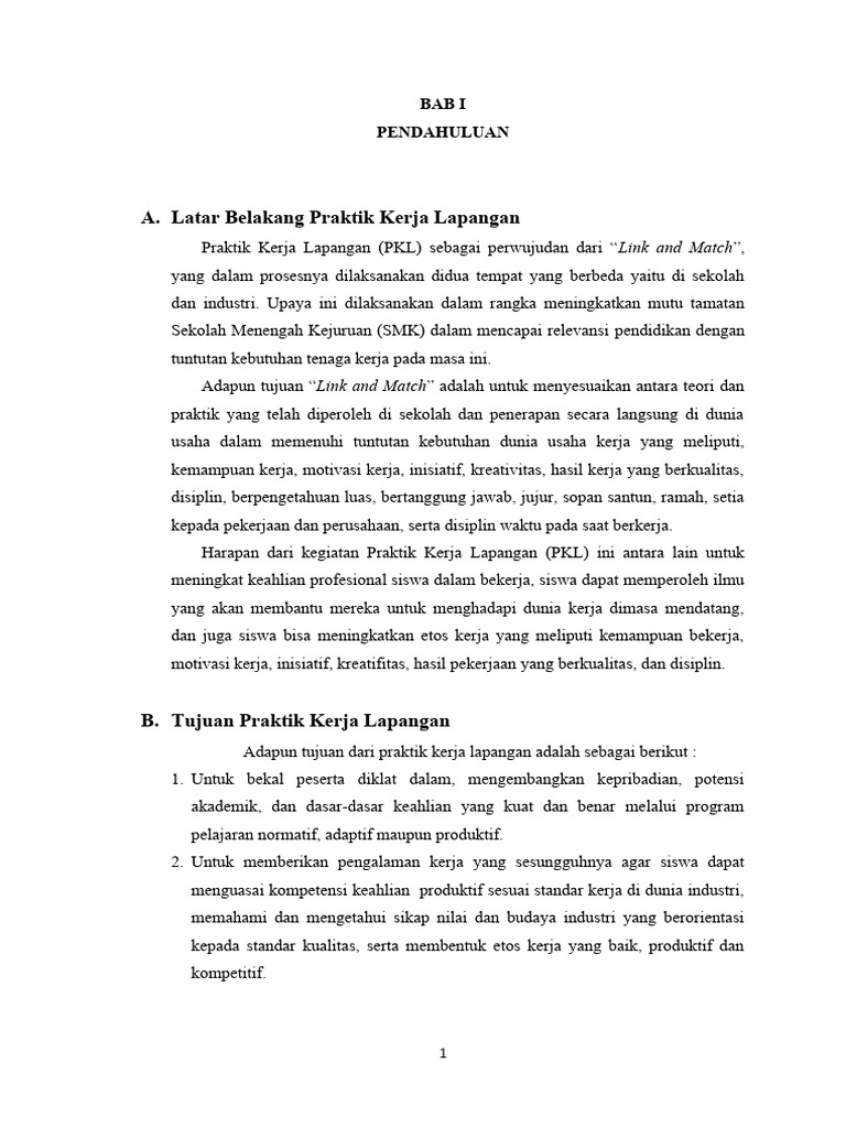 Contoh Laporan - Bab 1 SD Akhir | PDF