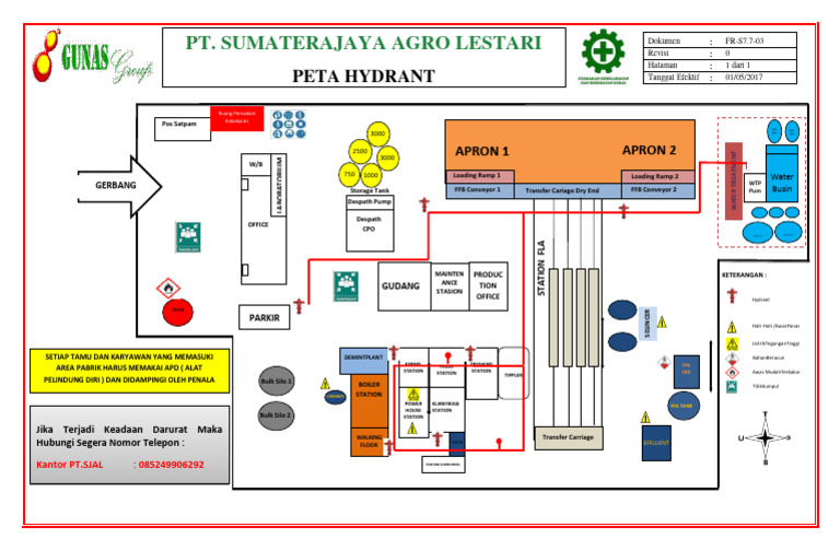 Denah Instalasi Hydrant Pabrik | PDF