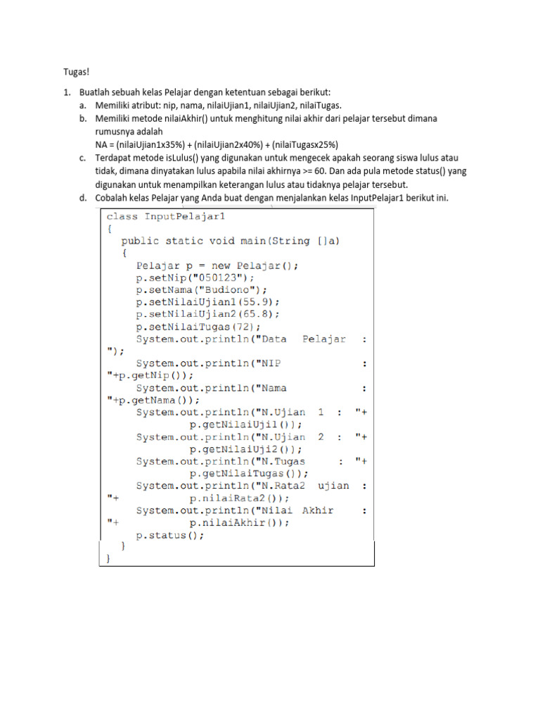Pemrograman Berorientasi Objek | PDF