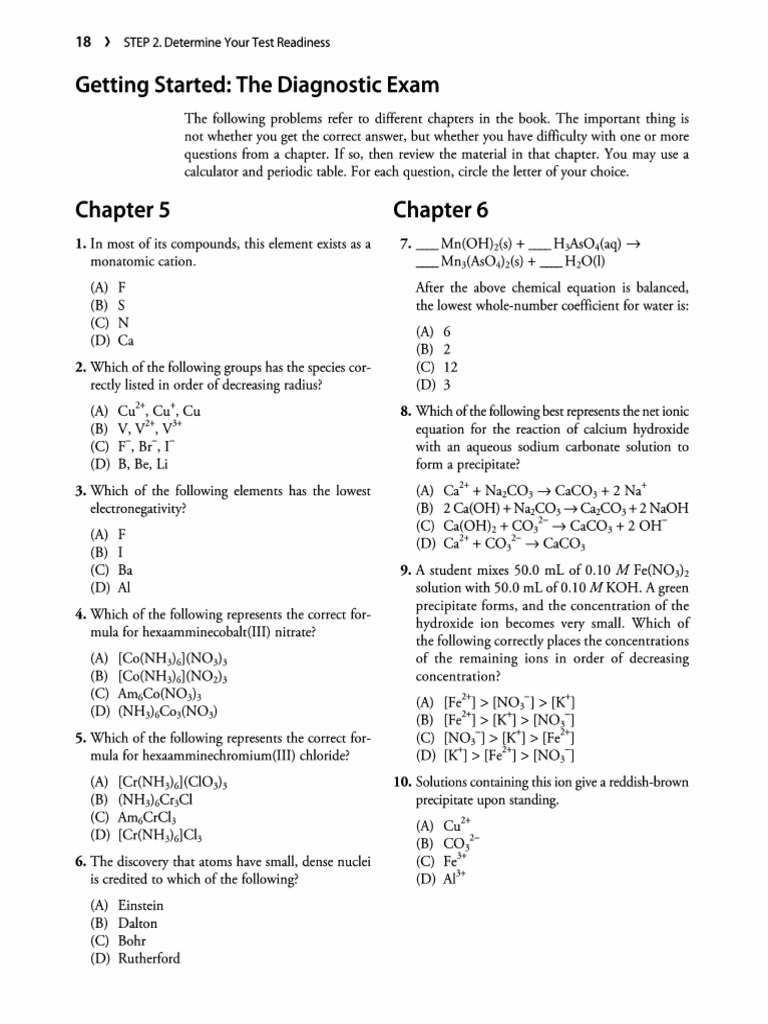 AP Chemistry Exam (2018) | PDF