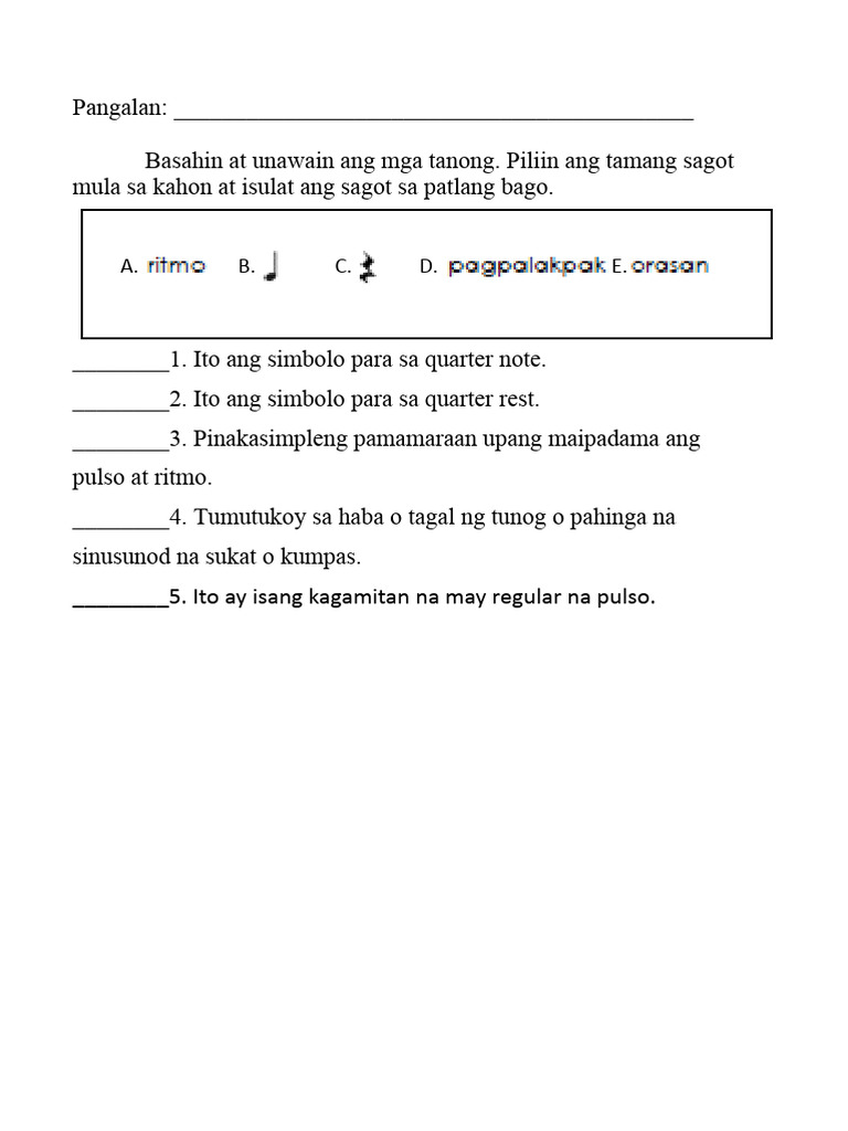 Music 3 q1 Summative | PDF