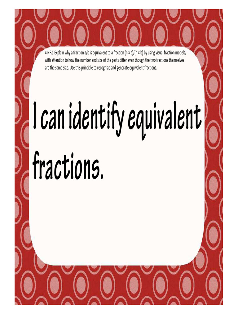 I Can Statements - 4th grade CC Math - NF - Numbers and Operations ...