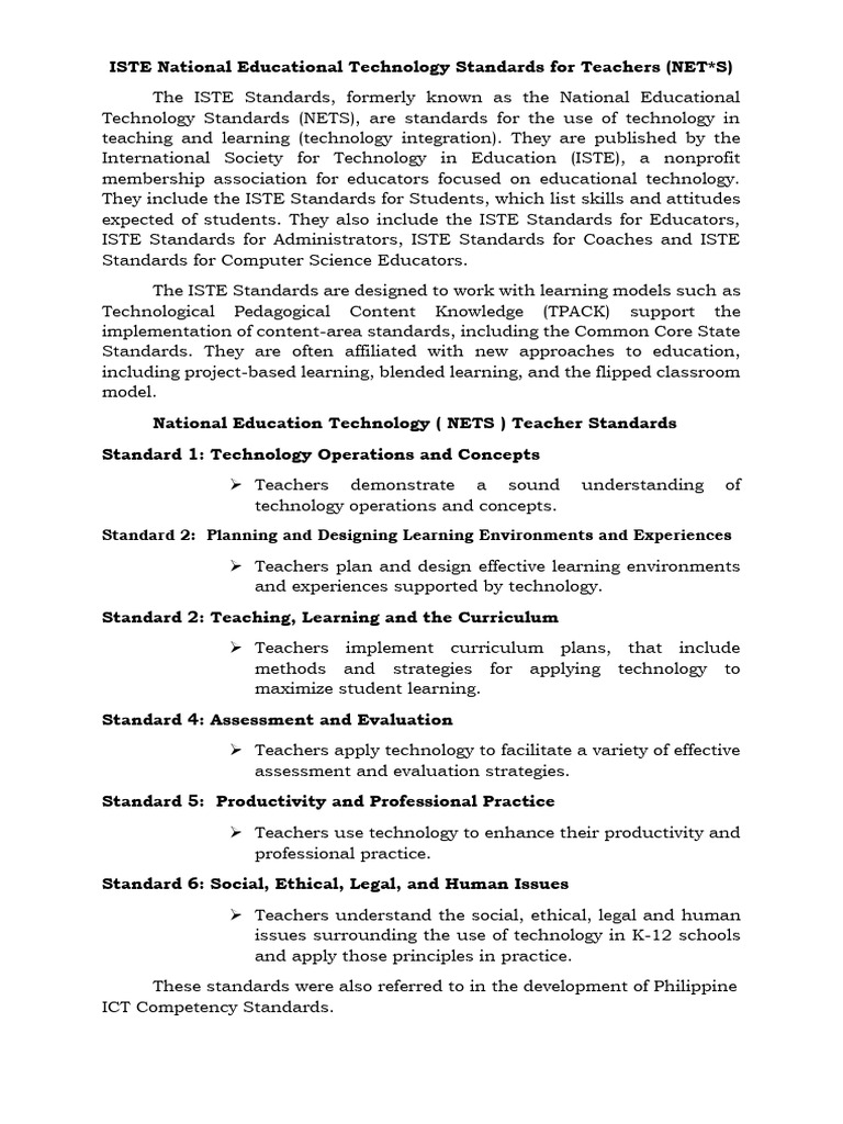 Technology for Teaching and Learning 1- Lessons 2-3 | PDF