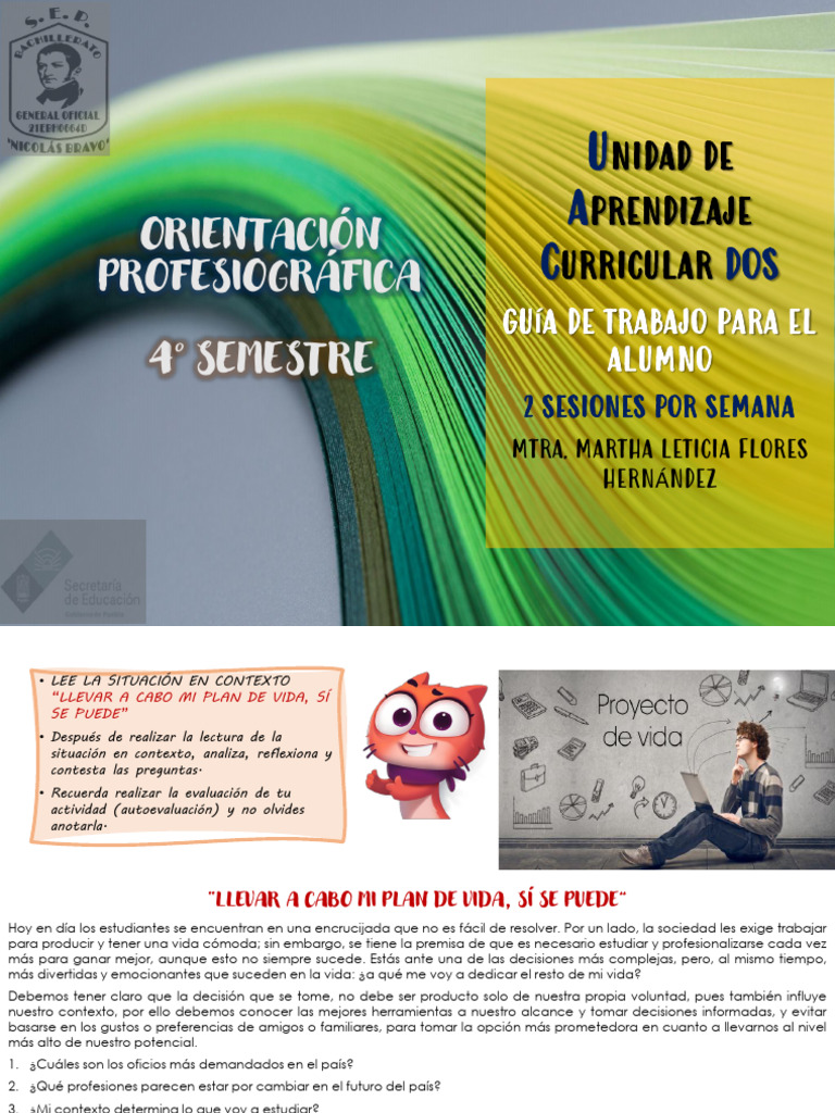 Guía de Orientación Profesiográfica | PDF | Crecimiento personal y ...