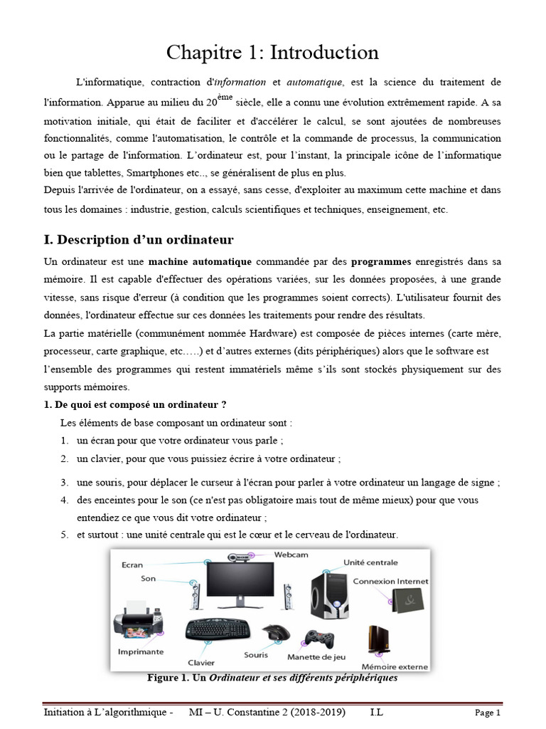 Algo ch1 ch2 | PDF | Informatique | Informatique