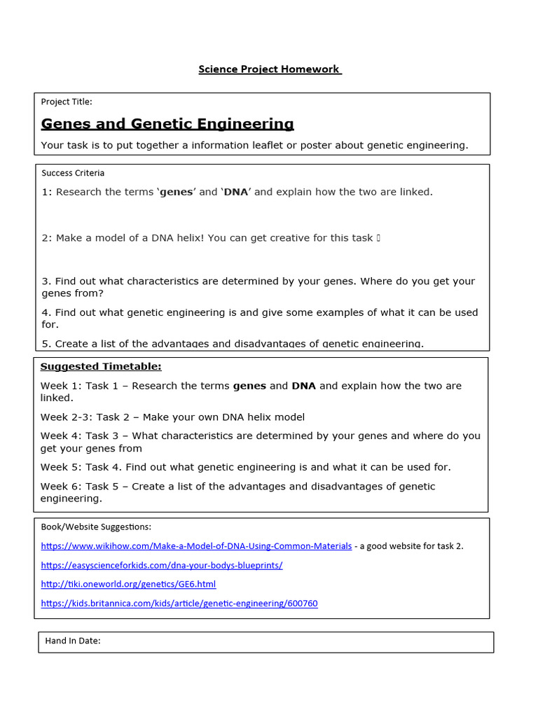 Genes and Genetic Engineering Project | PDF | Computers